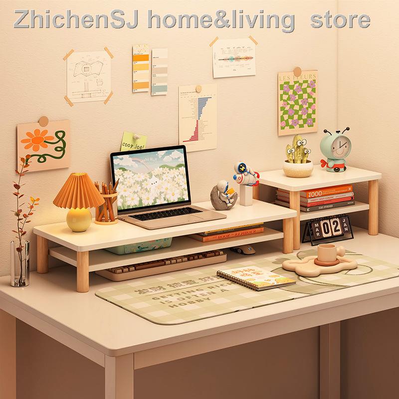 Desktop storage rack computer monitor elevated stand screen raised pad ...