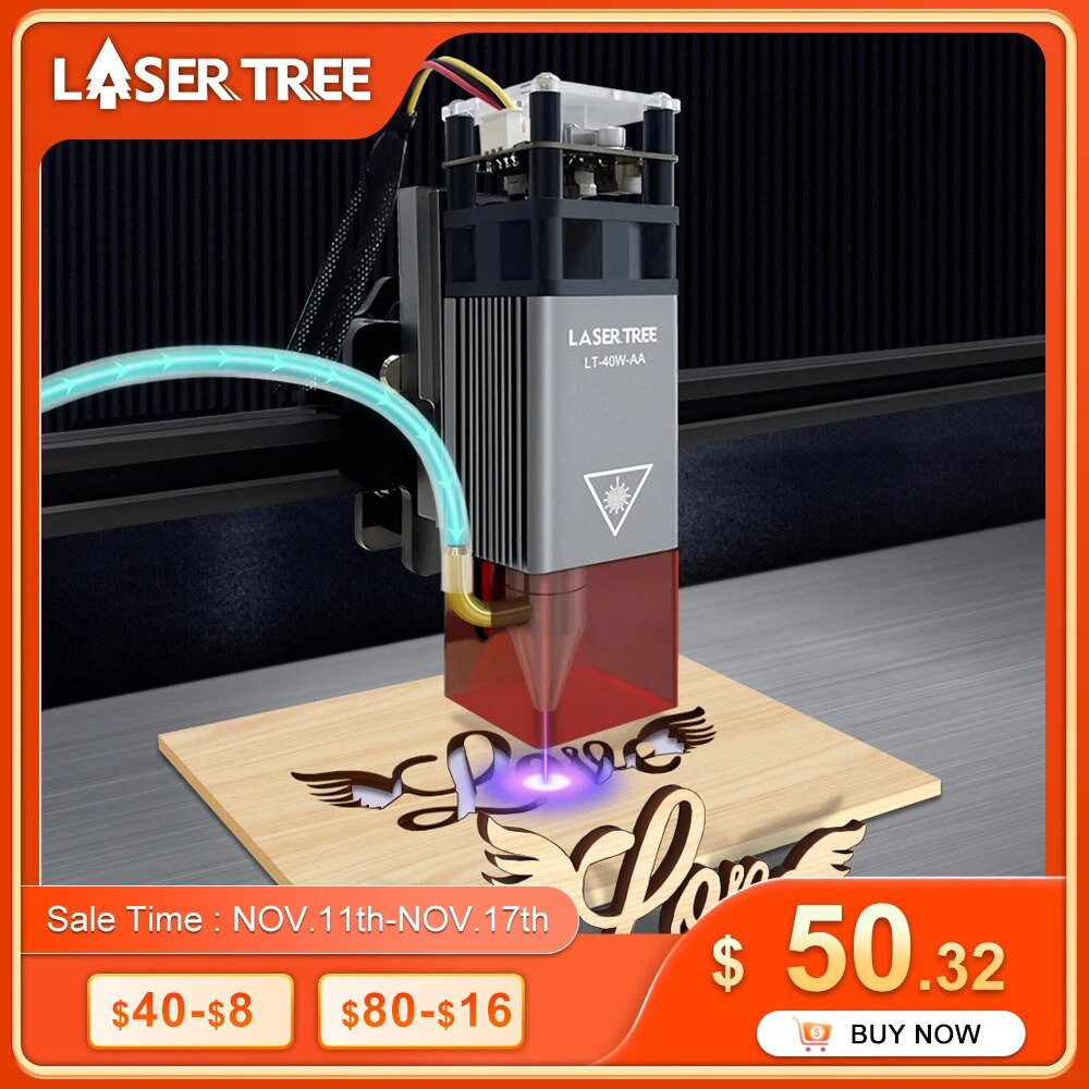 LASER TREE 4W 5W Optical Power Laser Head 450nm Blue Light TTL PWM ...