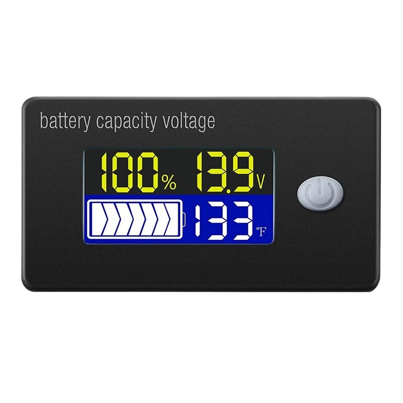 ♠Battery Capacity Voltage Meter with Temperature Sensor 12V 72V Lead ...