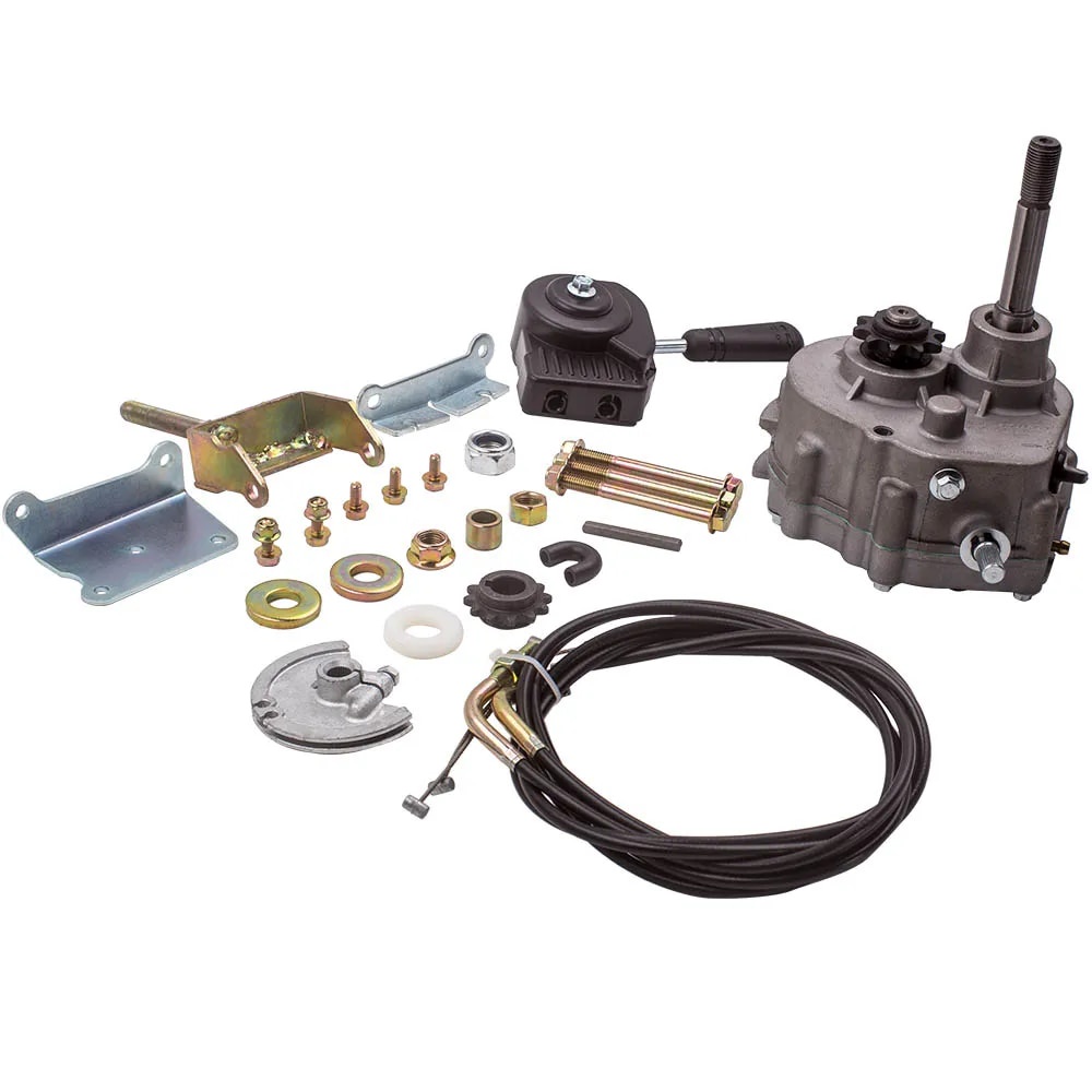 ⓥGo Kart Forward Reverse Gear Box Kit For 2HP-14HP Engine 40/41 10T or ...