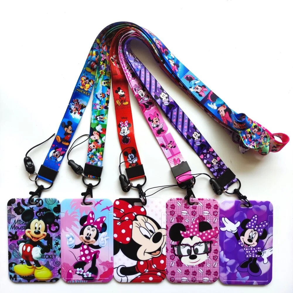 Disney New Mickey Minnie Lanyards ID Badge Holder KIDS Card Holders ...