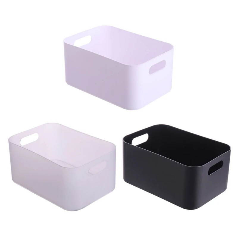 D0JA Black/ Transparent/ White Kitchen Plastic Storage Bins, Small Pantry Organizer Bins for ...