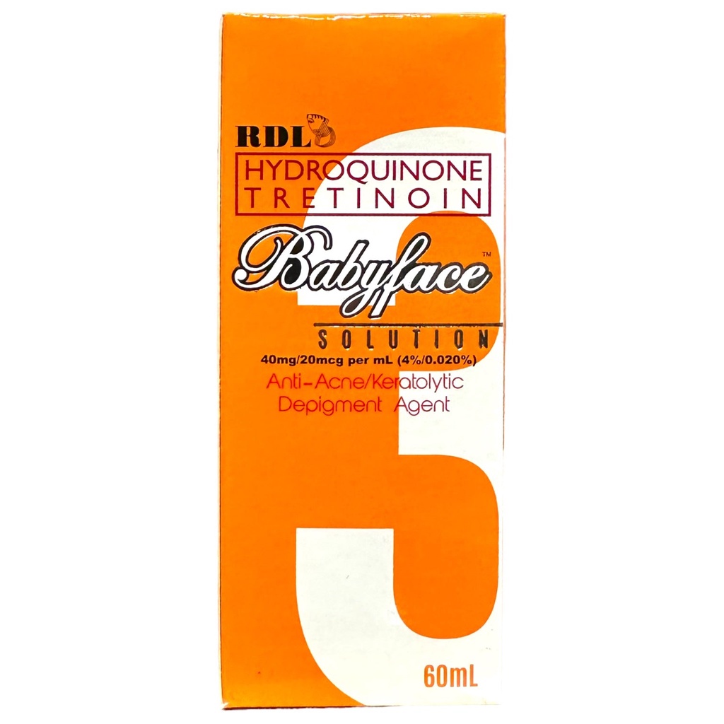 RDL Babyface Astringent Hydroquinone+Tretinoin 3 - 60mL (3 Bottles ...