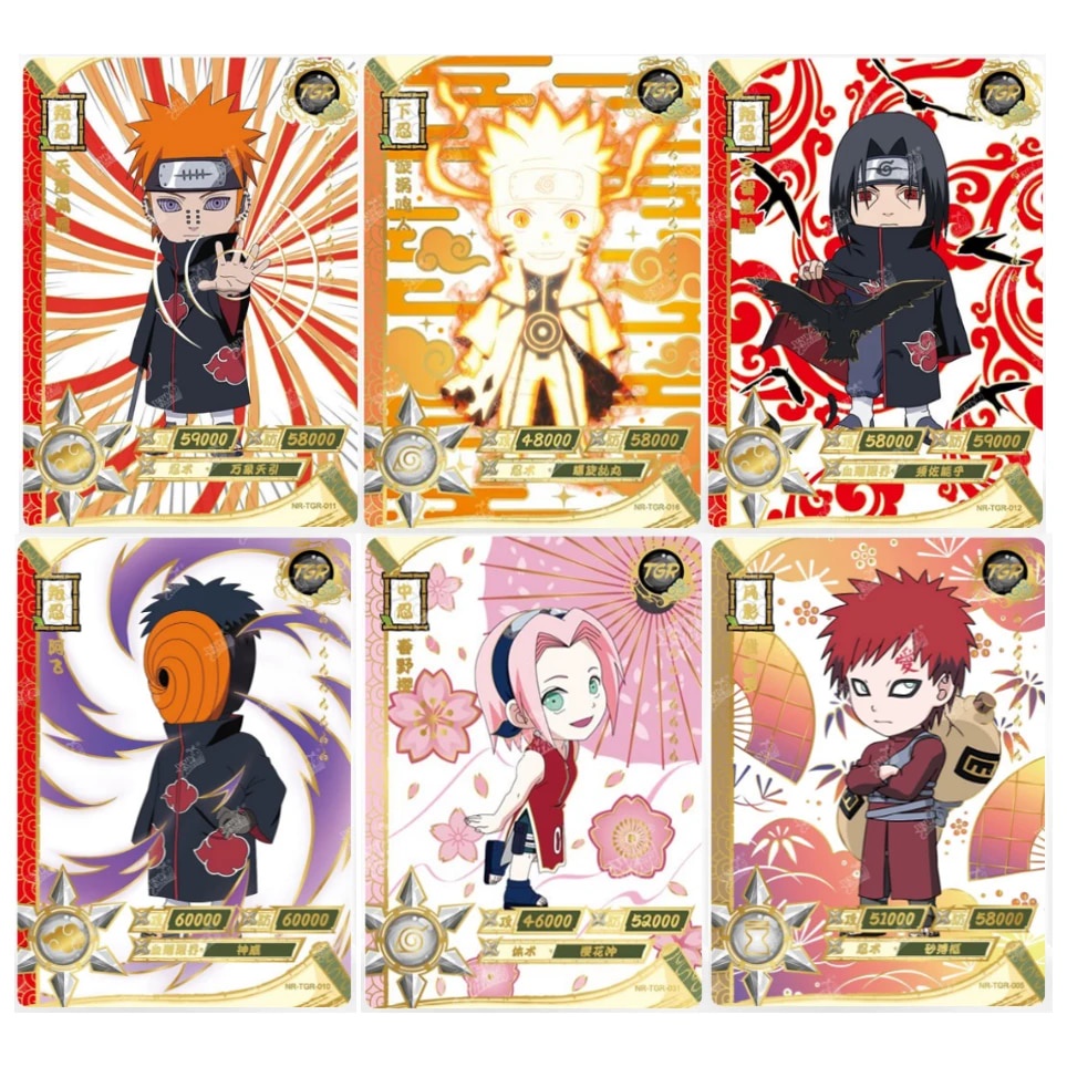 ~KAYOU Naruto Transparent TGR Card Uchiha Sasuke Tsunade Haruno Sakura Kakashi Collection CardVD ...