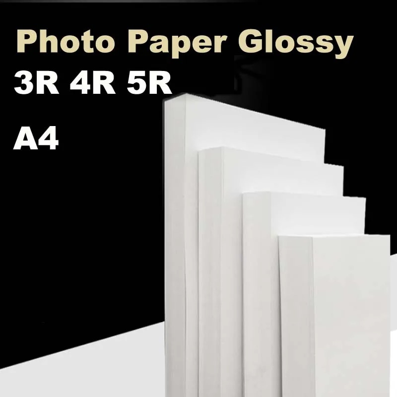 ☻High glossy photo paper A4 5R 4R for color inkjet printer Luminous smooth surface different srr ...