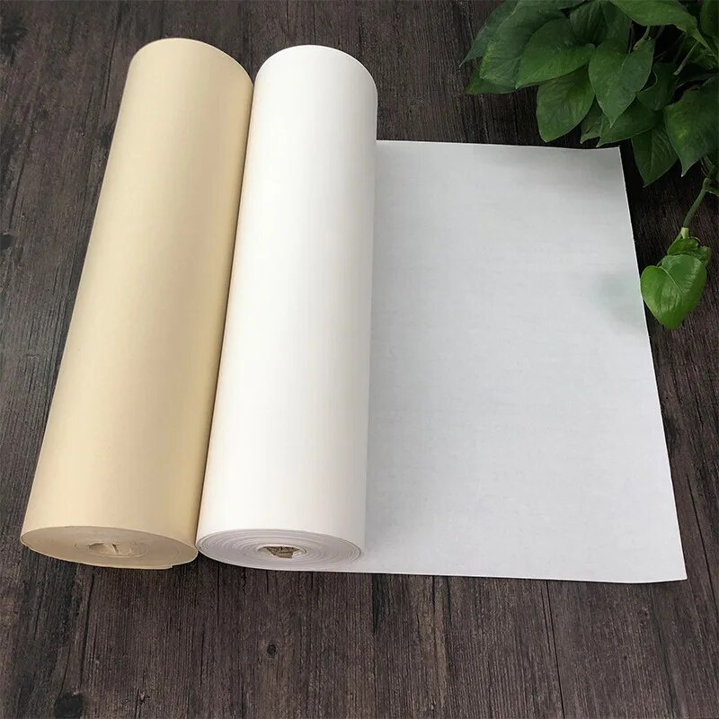 ☺35cmx100m Long Roll Xuan Paper Chinese Semi-Raw Rice Paper For Chinese ...