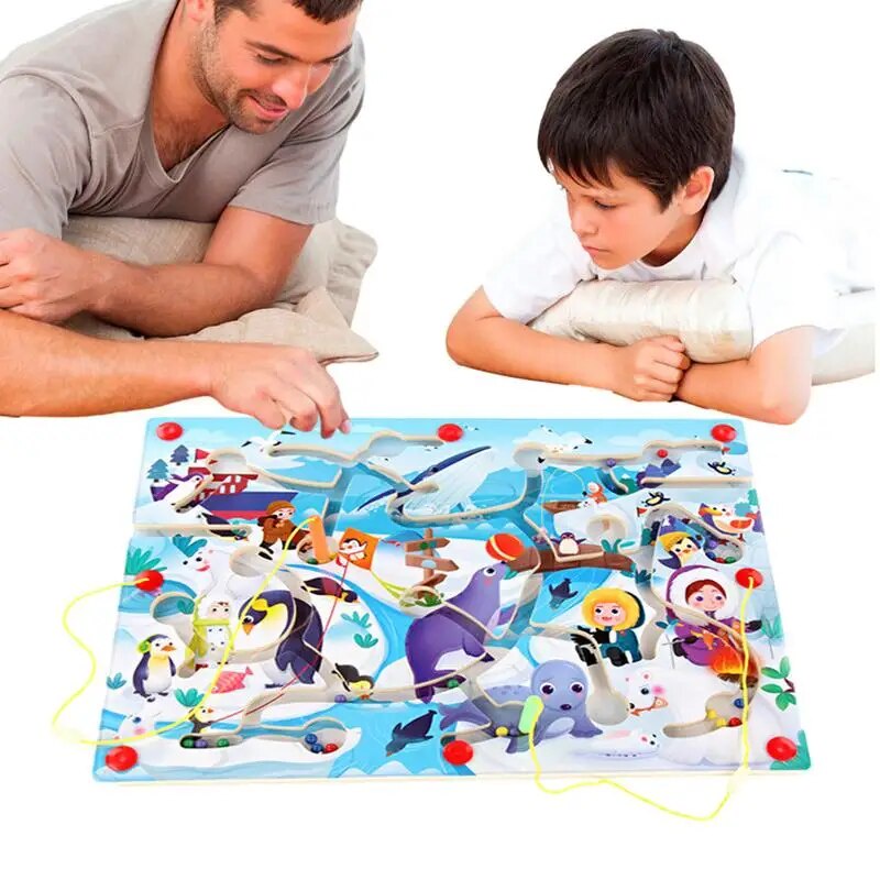 】Polar Desert Adventure Maze Game Magnetic Maze Board game Color And ...