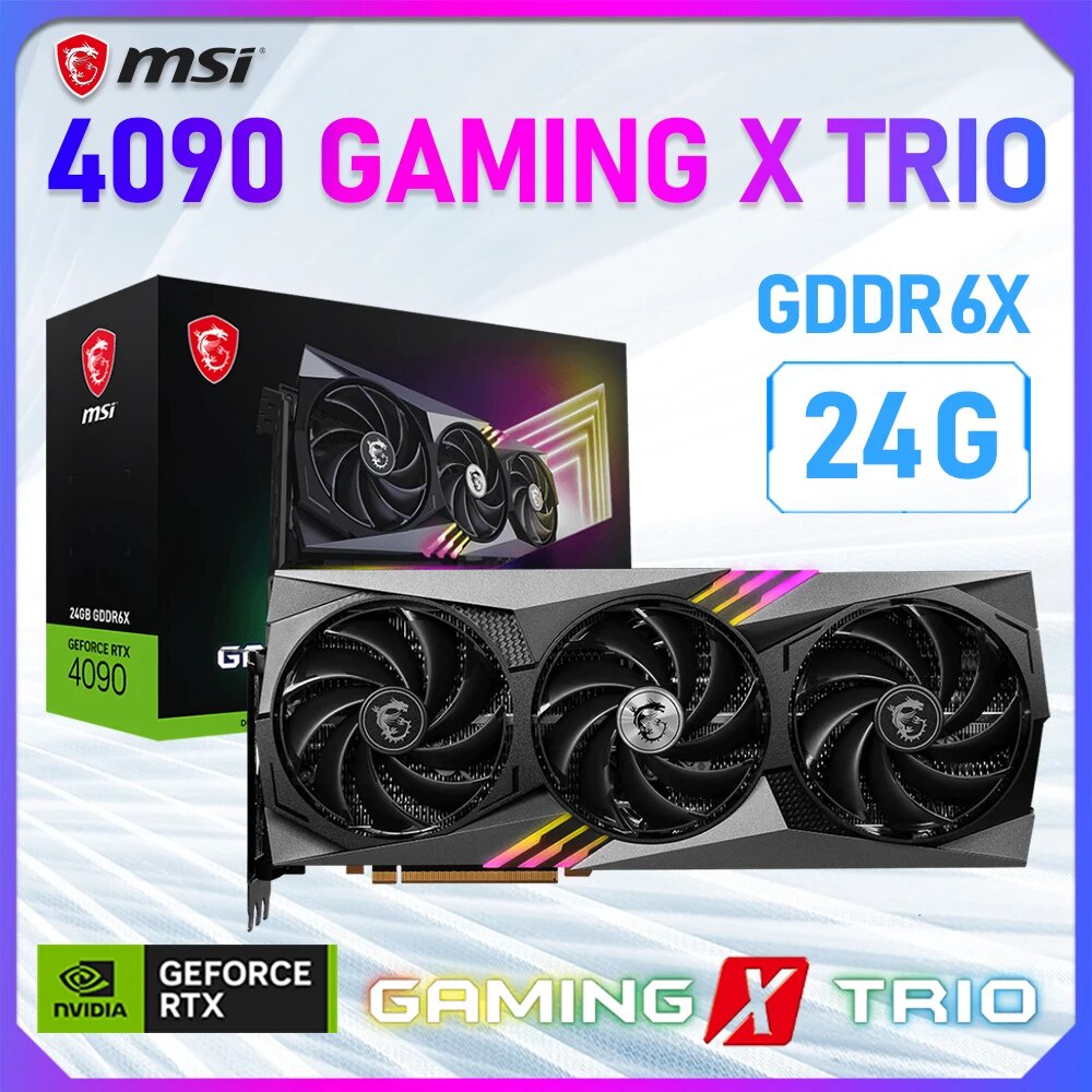 ☯MSI GeForce RTX 4090 GAMING X TRIO 24G Graphics GDDR6X HDCP RTX 4090 ...
