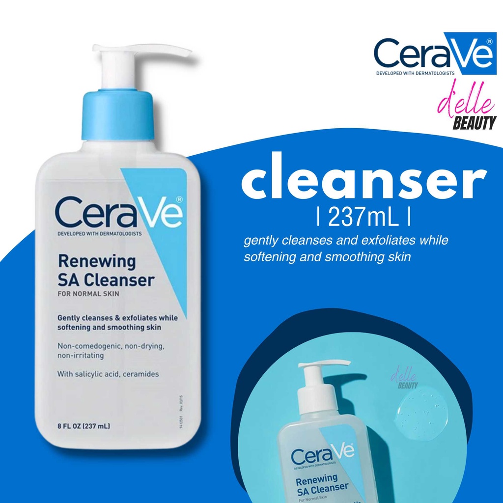 Cerave Renewing Face Cleanser With Salicylic Acid Sa Cleanser