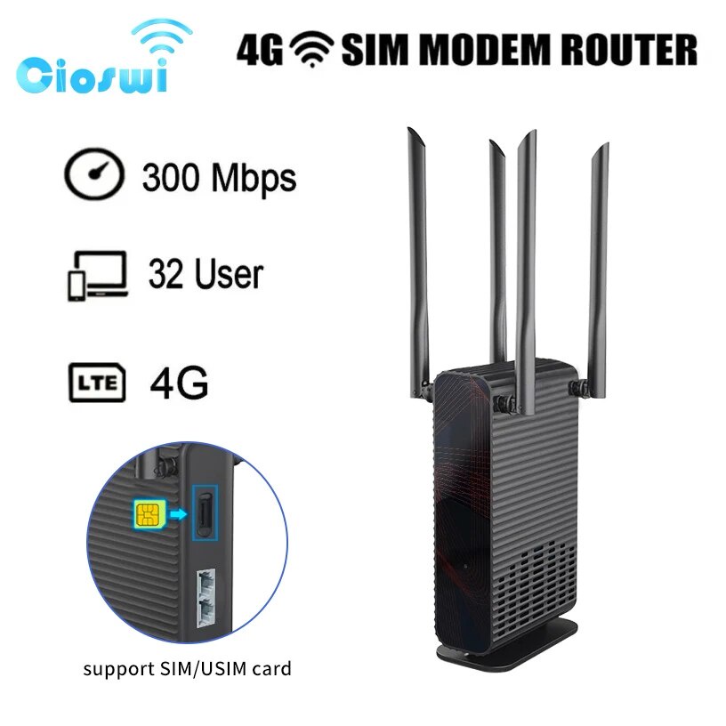 4G Wifi Router SIM Card 1200mbps 300Mbps Global Modem 4G EC200AEUHA 2 ...