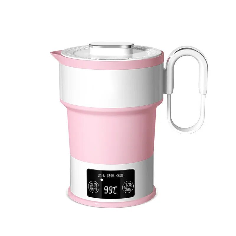 100-240V 0.6L 245-850w Portable folding Silicone travel electric kettle ...