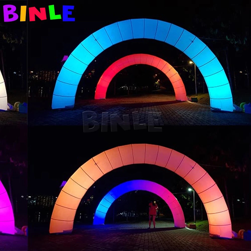 ☪8x4m High Inflatable LED Arch With Colorful Lighting Strip For The ...