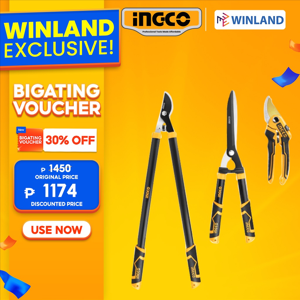 [4809]INGCO by Winland 3pcs Garden Shears Set, Pruning, Hedge Shears ...