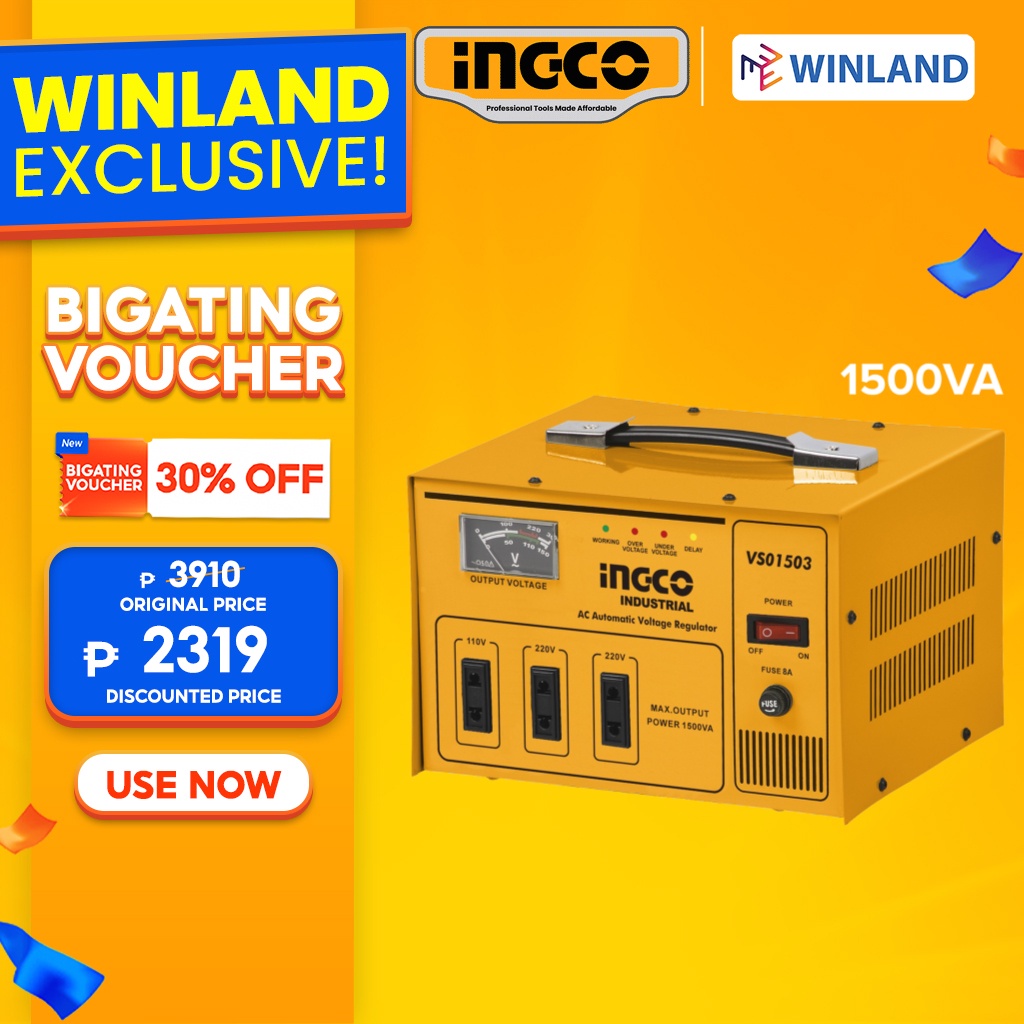 [6478]INGCO AC Automatic Voltage Regulator AVR with 5 Sec Short Time ...