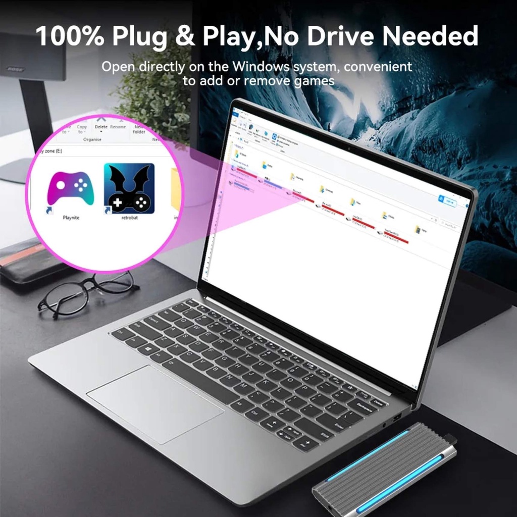 Retrobat＆Playnite 2T SSD For ROG Ally/Onexplayer/Steam Deck Handheld ...