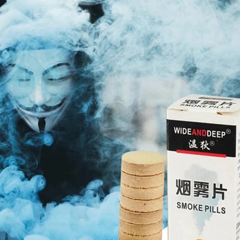 White Smoke Bombs Halloween Magic Fog Pills Props Smoking Portable ...