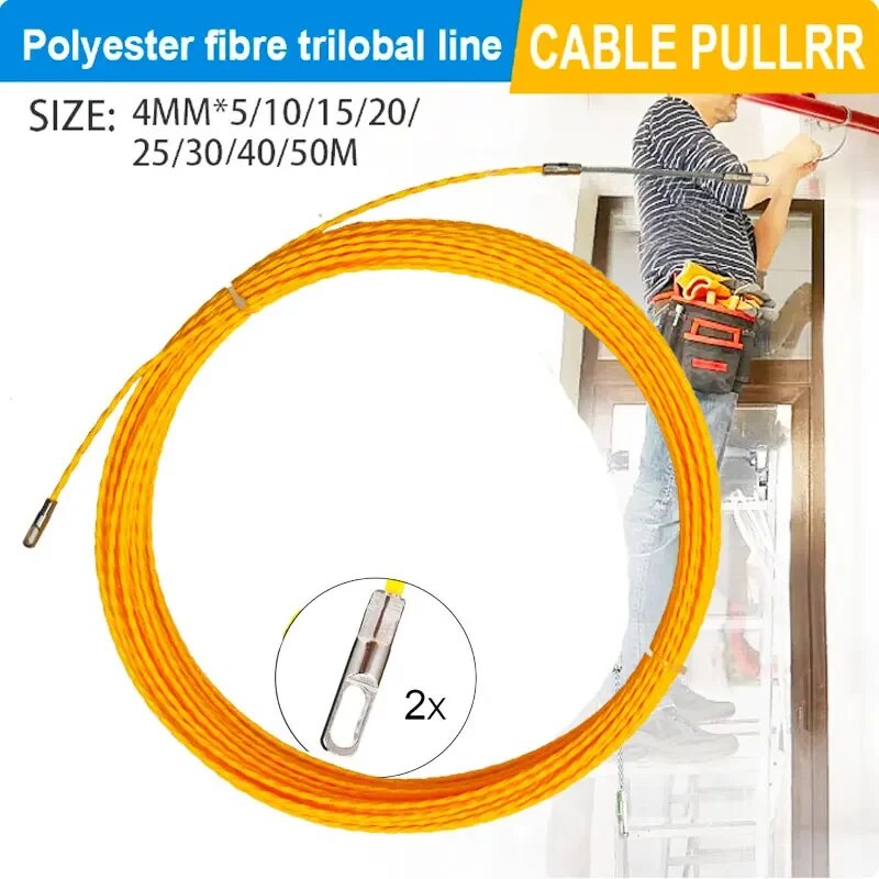 Cable Puller Fish Tape Reel Puller Fiberglass Metal Wall Wire Conduit ...