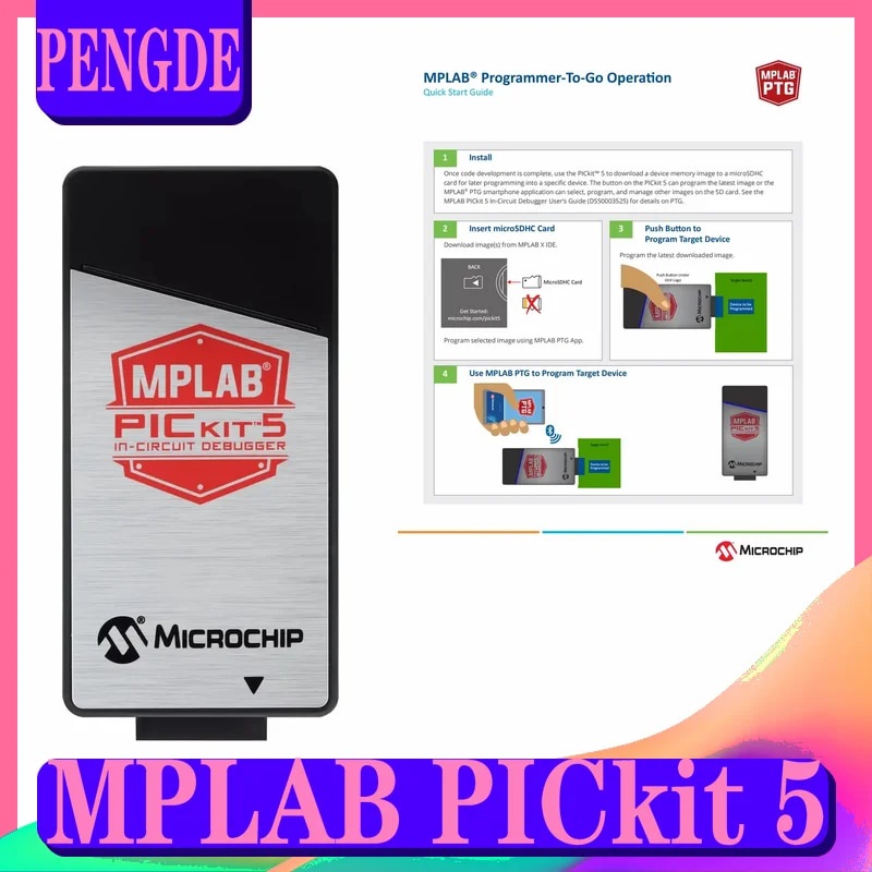 Mplab Pickit 5 In Circuit Debugger Programmer Pic Microcontrollers Mcu Dspic Avr Sam Arm