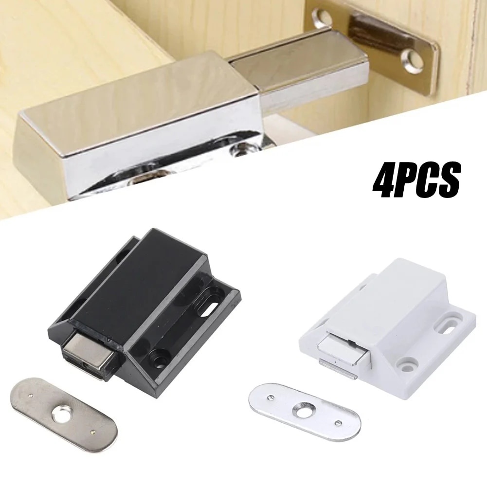 4pcs Magnetic Cabinet Catches Push To Open Latches Pressure Touch ...