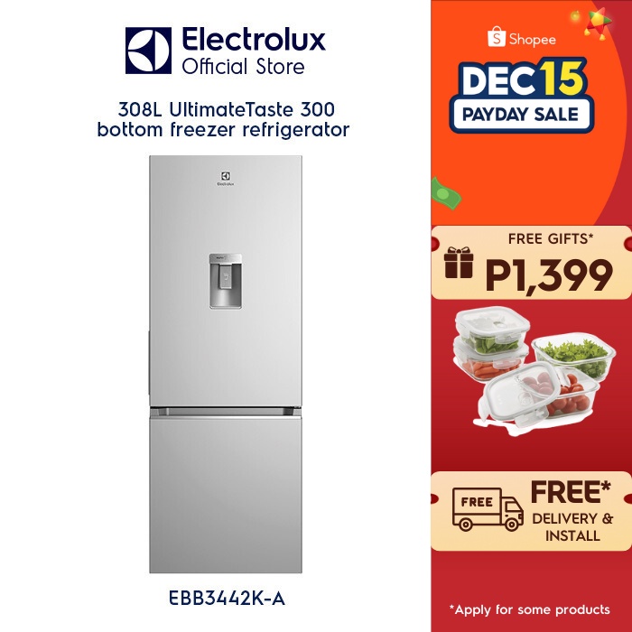 Electrolux EBB3442K-A 11.7cu ft. No Frost Inverter WaterStream Bottom ...