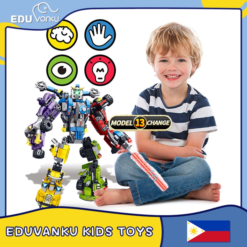 EduVanku STEM Robot Building Kit for Kids, 13-in-1 824 PCS STEM ...