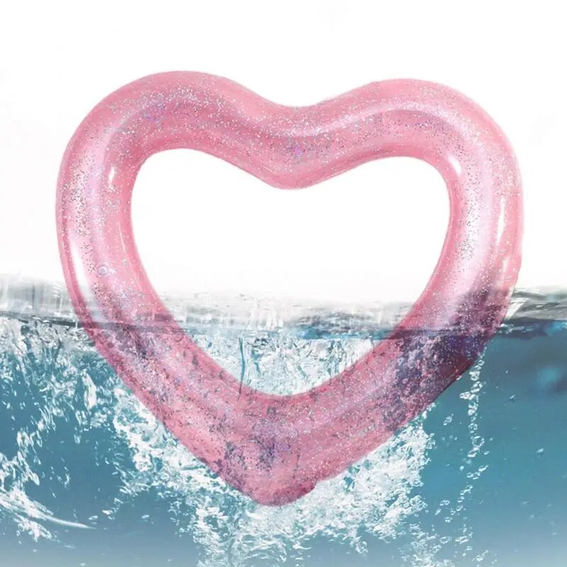 Inflatable Pool Floats Heart Shaped Pool Float Loungers Tube Inflatable ...