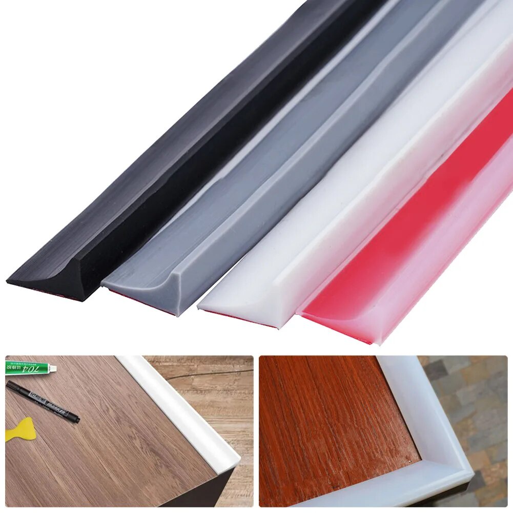 2M Silicone Water Stopper Strip Bendable Kitchen Countertop Retaining ...