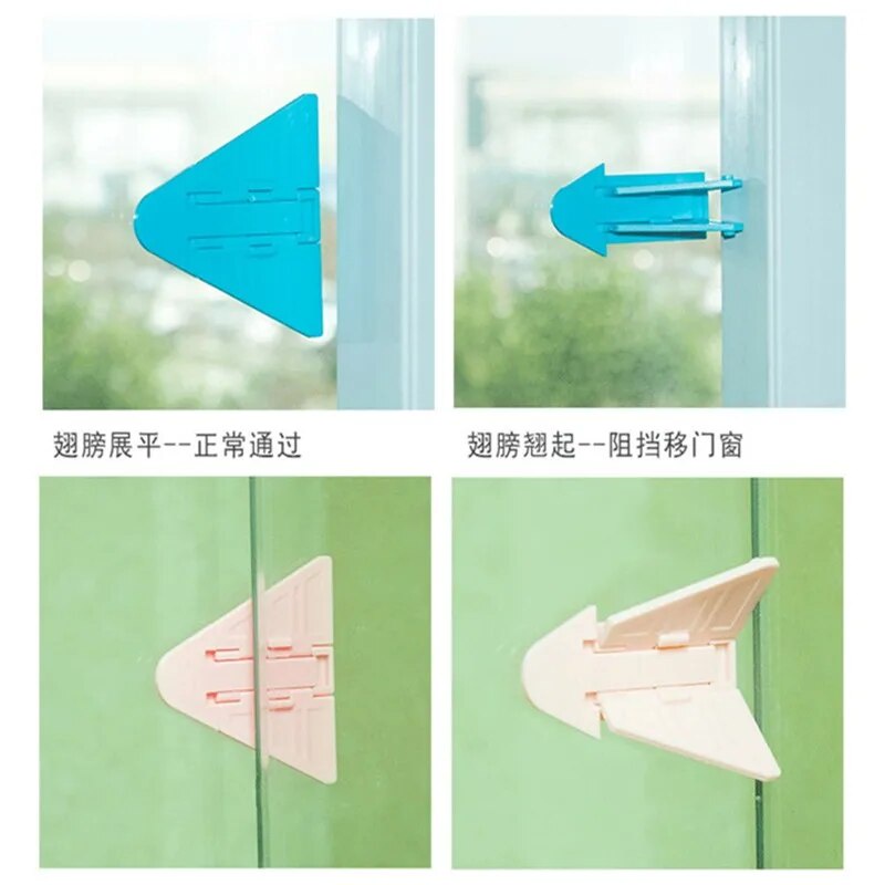 6pcs/Lot Children Shift window Lock Sliding Door Lock Push And Pull The ...