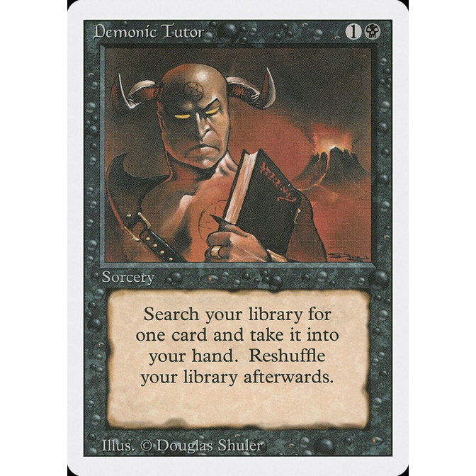 MTG Proxy Card - Demonic Tutor | Revised Edition (3ED) | Shopee Philippines