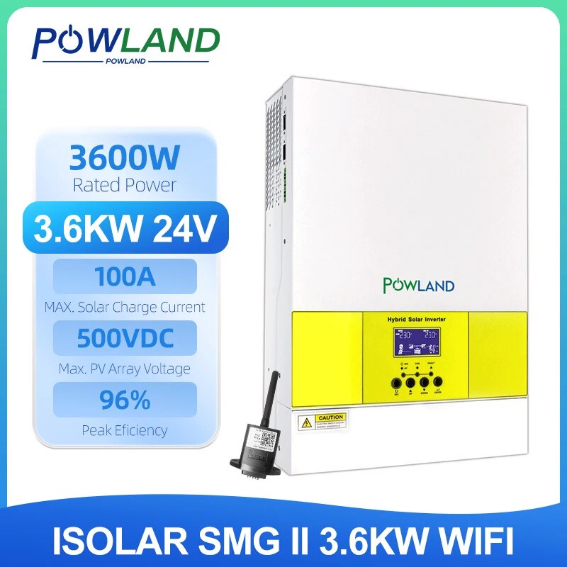 ☮powland 3600w Hybrid Solar Inverter 48v 220v Mppt 100a Solar Charger