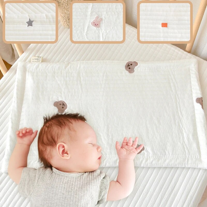 ☞Baby Cotton Muslin Baby Pillows for Newborn Gauze Towel Burp Cloths ...