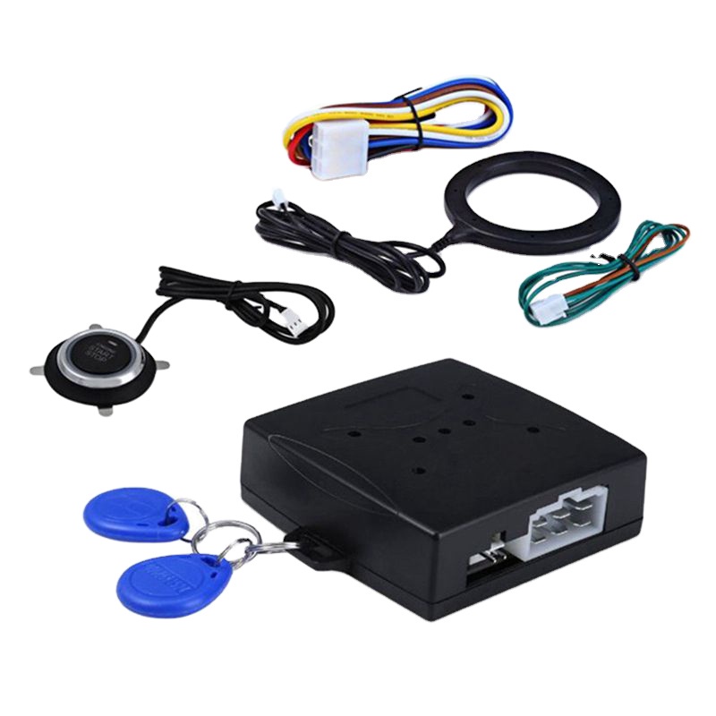 Keyless entry remote control push button start stop system with RFID ...