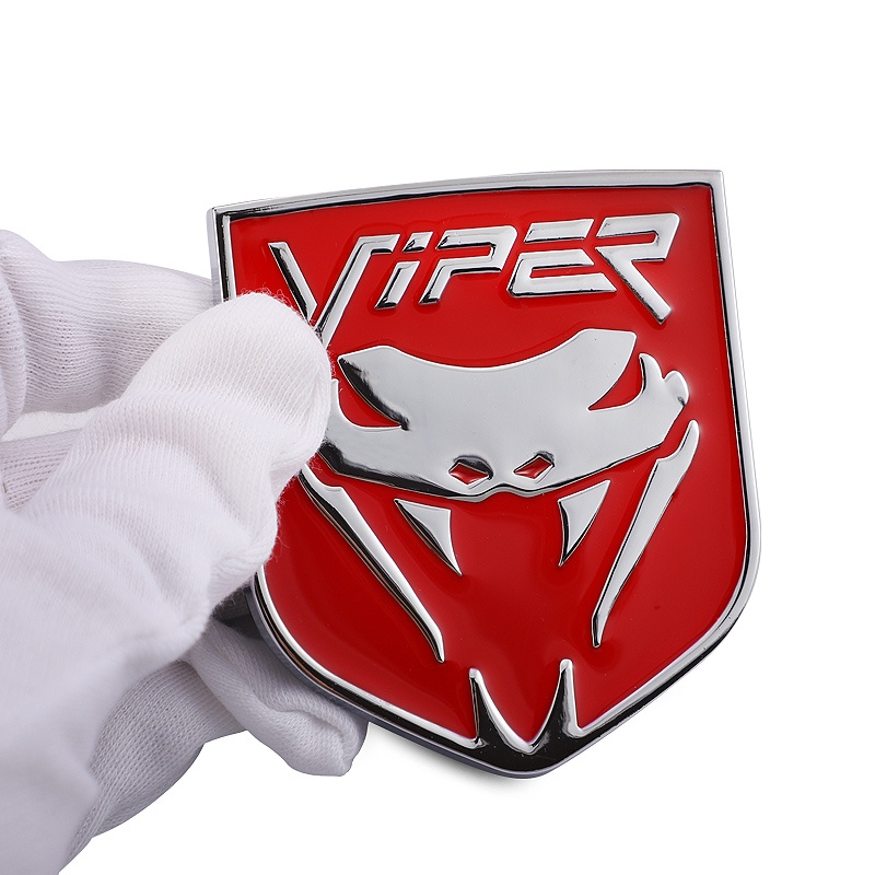 3D Metal Sticker for VIPER Cobra Snake Car Fender Side Badge Emblem ...