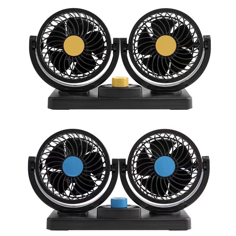 Car electric fan 24V car double head mini fan outlet | Shopee Philippines