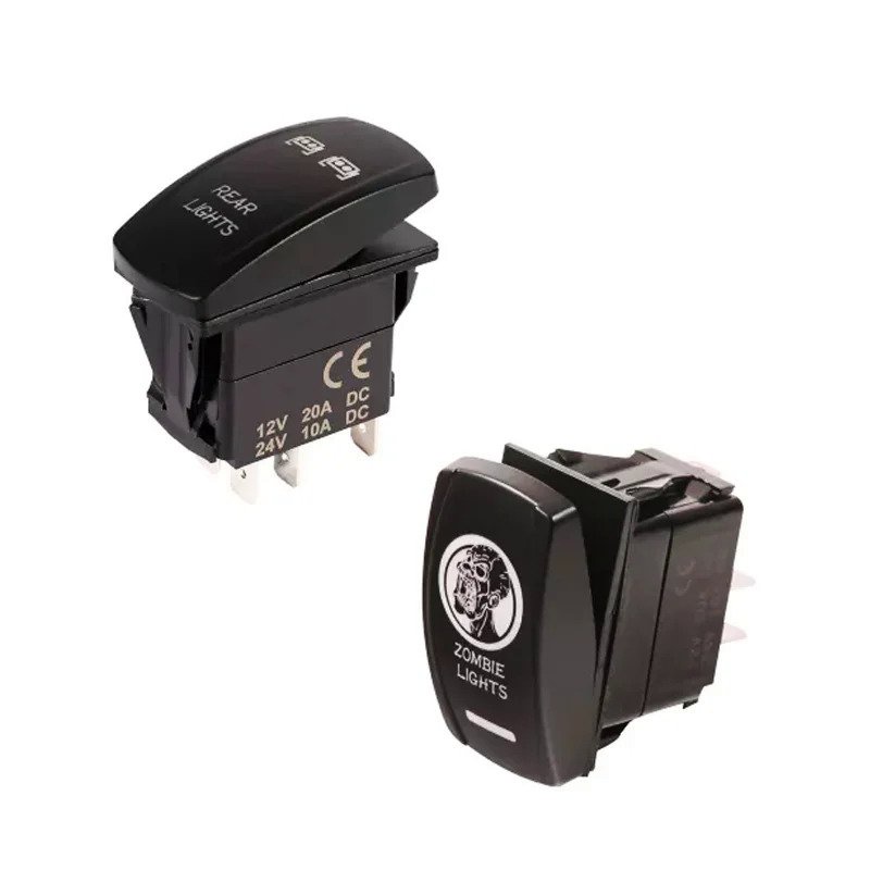 Waterproof Marine Boat Rocker Switch Toggle 12V 24V, 5 Pin SPST ON-Off ...
