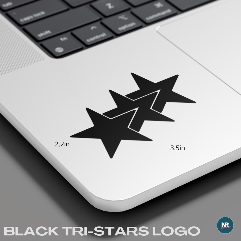 Black Tri-stars Logo Gundam Gunpla Vinyl Decal Waterproof Sticker ...