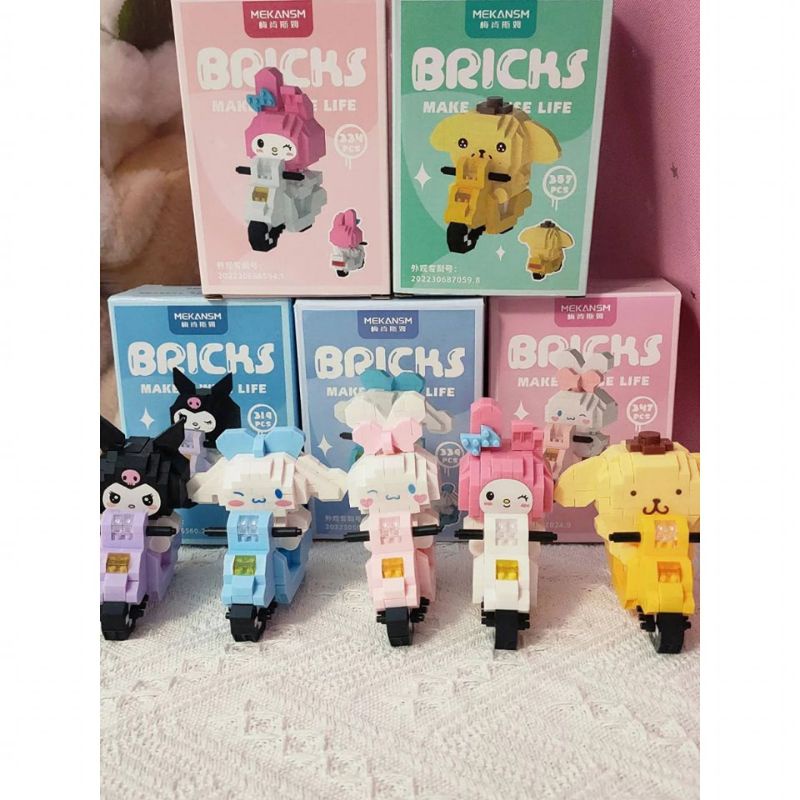 Sanrio Character Mini Building Blocks DIY Assemble Kuromi Pompompurin ...