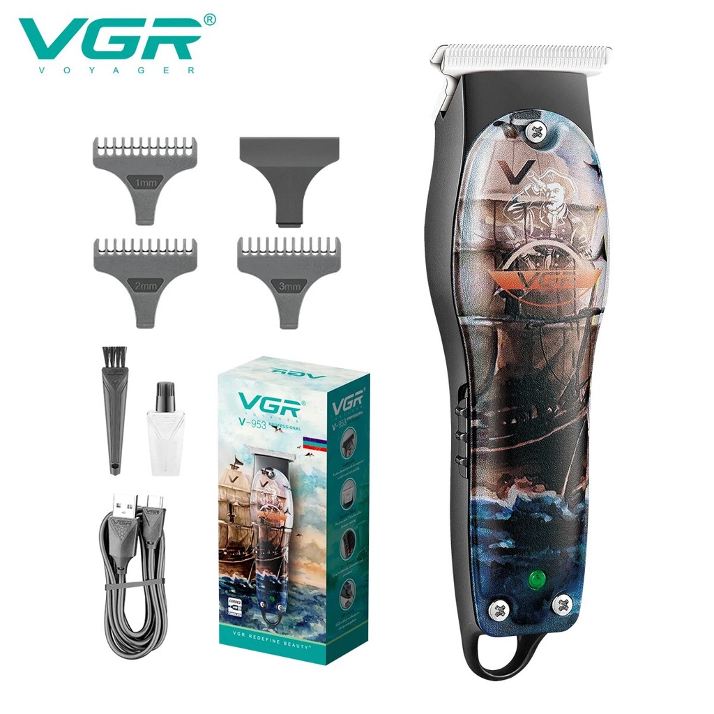 VGR Hair Trimmer Professional Hair Clipper Rechargeable Hair Cutting ...