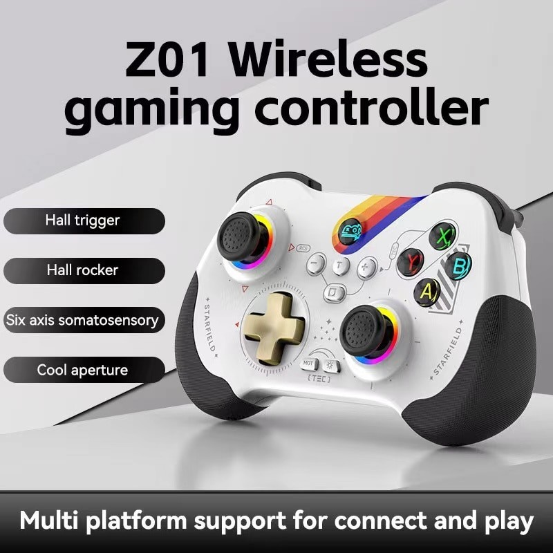 Z01 Wireless Controller 6-Axis Motion Sensor Game Controller Bluetooth-Compatible Programmable ...