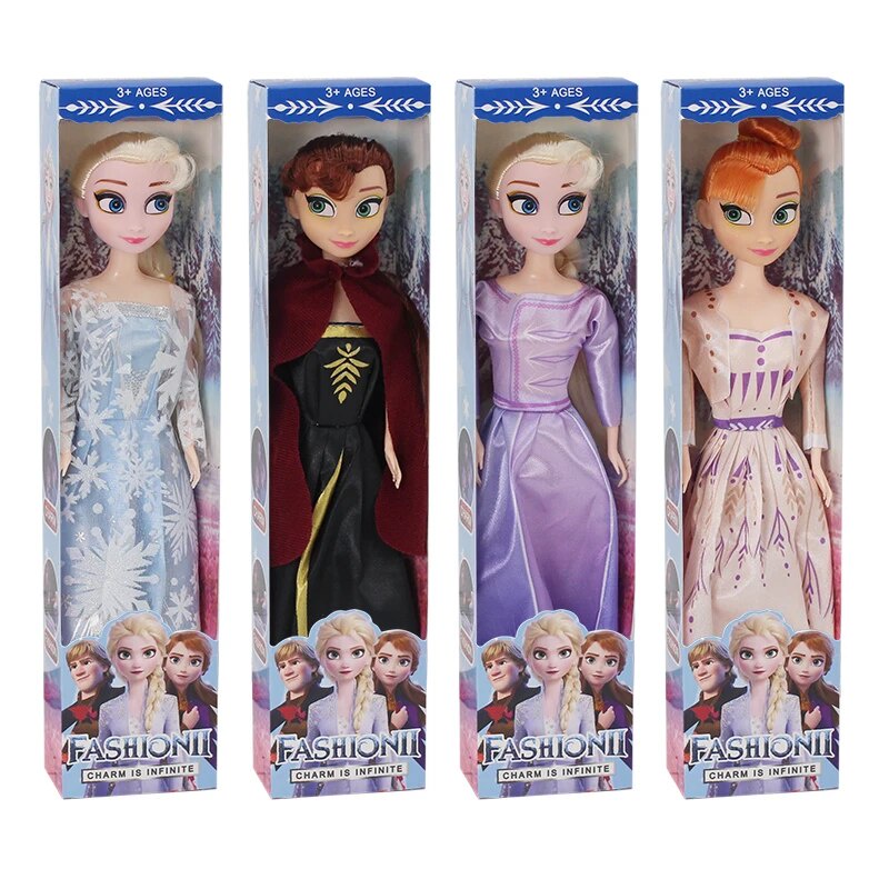 Disney Frozen 2 Princess Figures Elsa Anna Princess Doll Model Snow ...