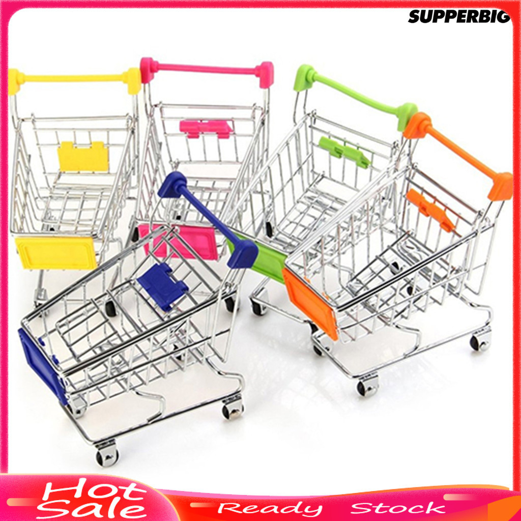 Stainless Steel Supermarket Trolley for Storing Pretend Toy Mini ...