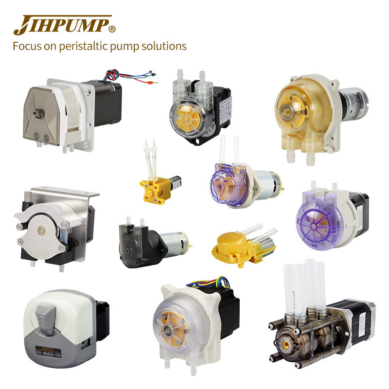 JIHPUMP All Series Large Flow 110v 220v Small Mini Micro 6V 12v 24v OEM Peristaltic Pump for ...