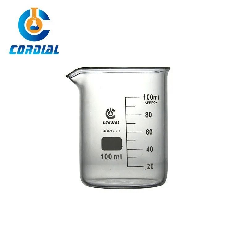 CORDIAL borosilicate 3.3 glass pyrex borosilicate 100ml beaker with low ...