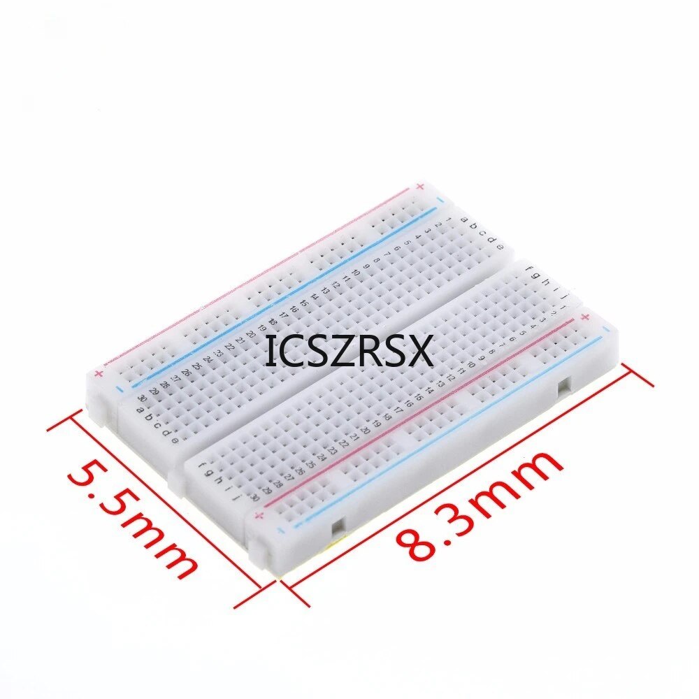 400 Tie Points Solderless PCB Breadboard Mini Universal Test Protoboard ...