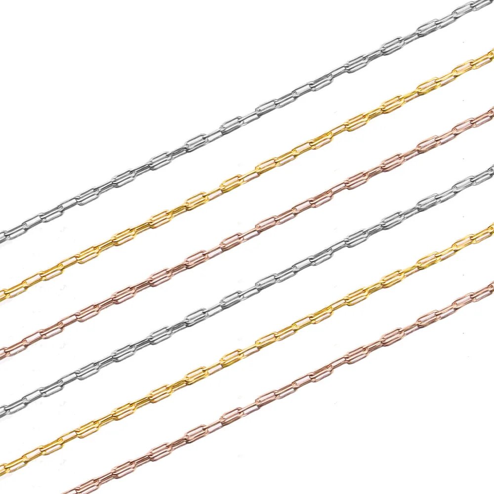 2M Stainless Steel Gold Beading Cable Chains 0.8mm Tiny Rolo Chain ...