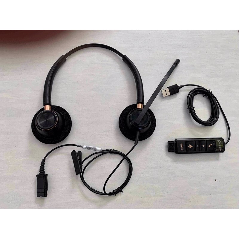 Plantronics Encorepro HW520 + POLY DA80 Adapter USB headset noise cancelling | Shopee Philippines