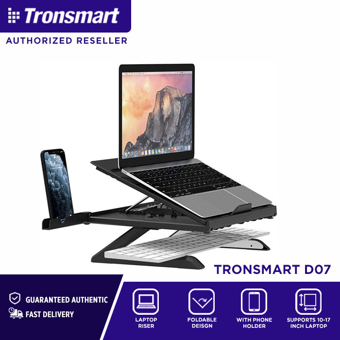 Tronsmart D07 Foldable Adjustable Laptop Stand with Phone Holders ...