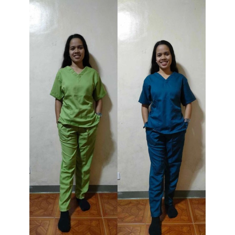 SCRUB SUIT V-Neck Plain( PITCH TWILL) | Shopee Philippines