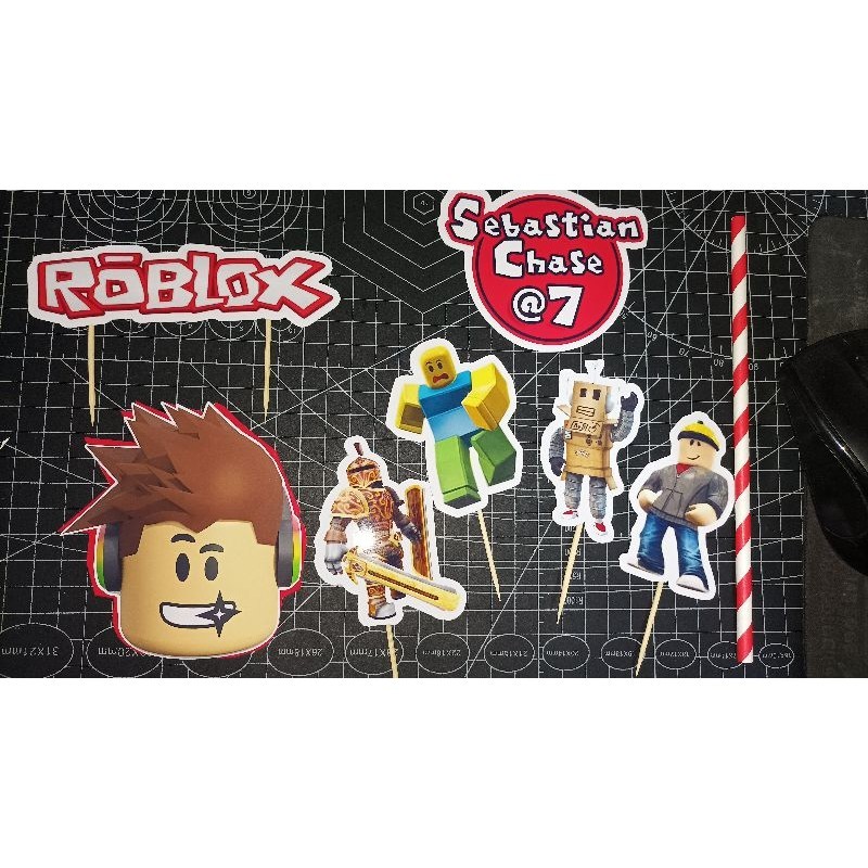 customized photo Printed cake toppers Roblox big face circle themed ...