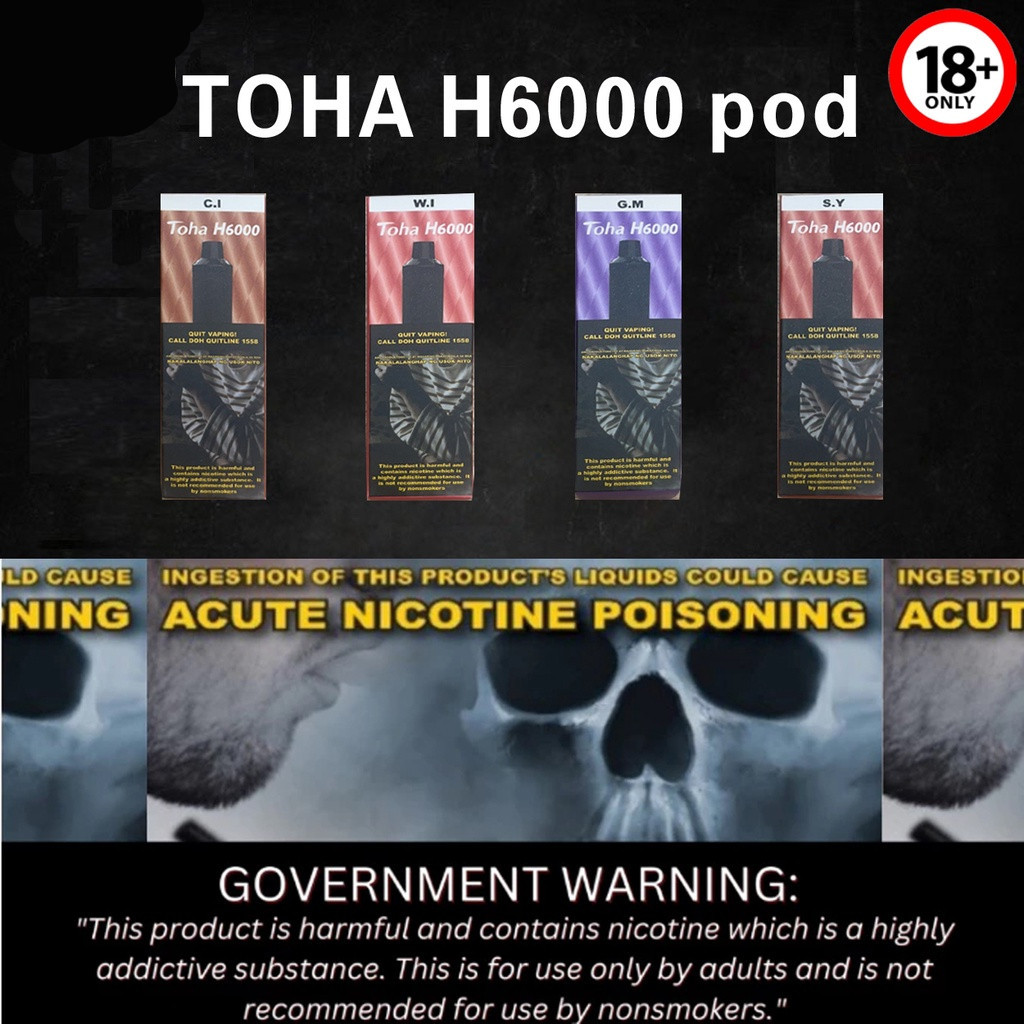 TOHA H6000 REPLACEMENT PREFILLED POD QNHRSQAVM SPJY | Shopee Philippines